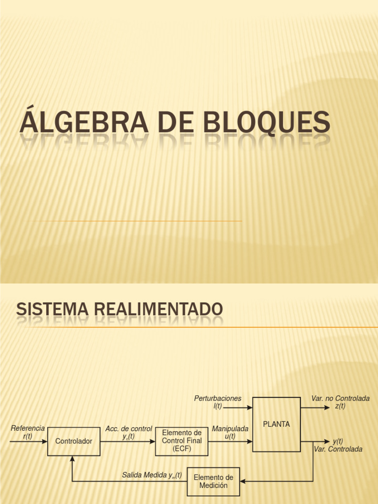 Álgebra de Bloques | PDF