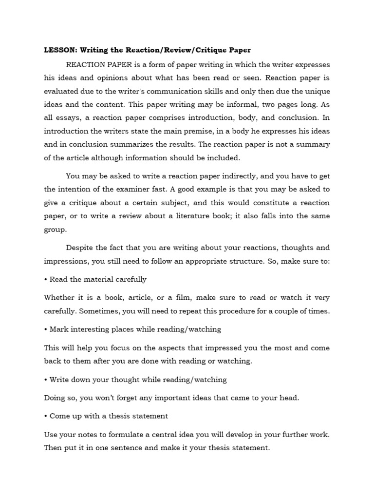Writing A Review Paper | PDF