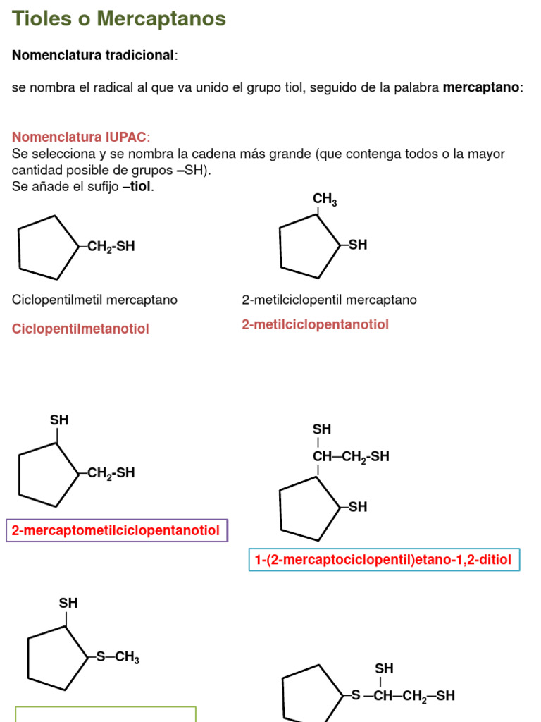 Tioles Anhidridos Etc | PDF