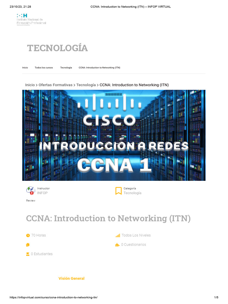 Tecnología: CCNA: Introduction To Networking (ITN) | PDF
