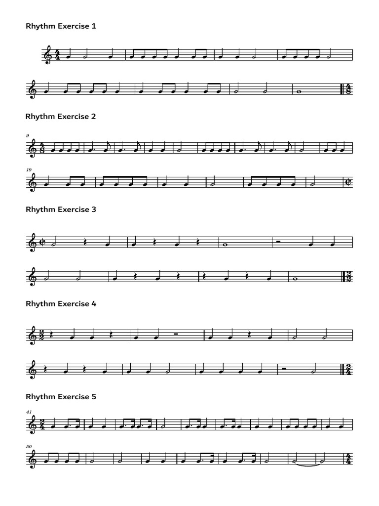 Assessment Rhythm Exercises | PDF