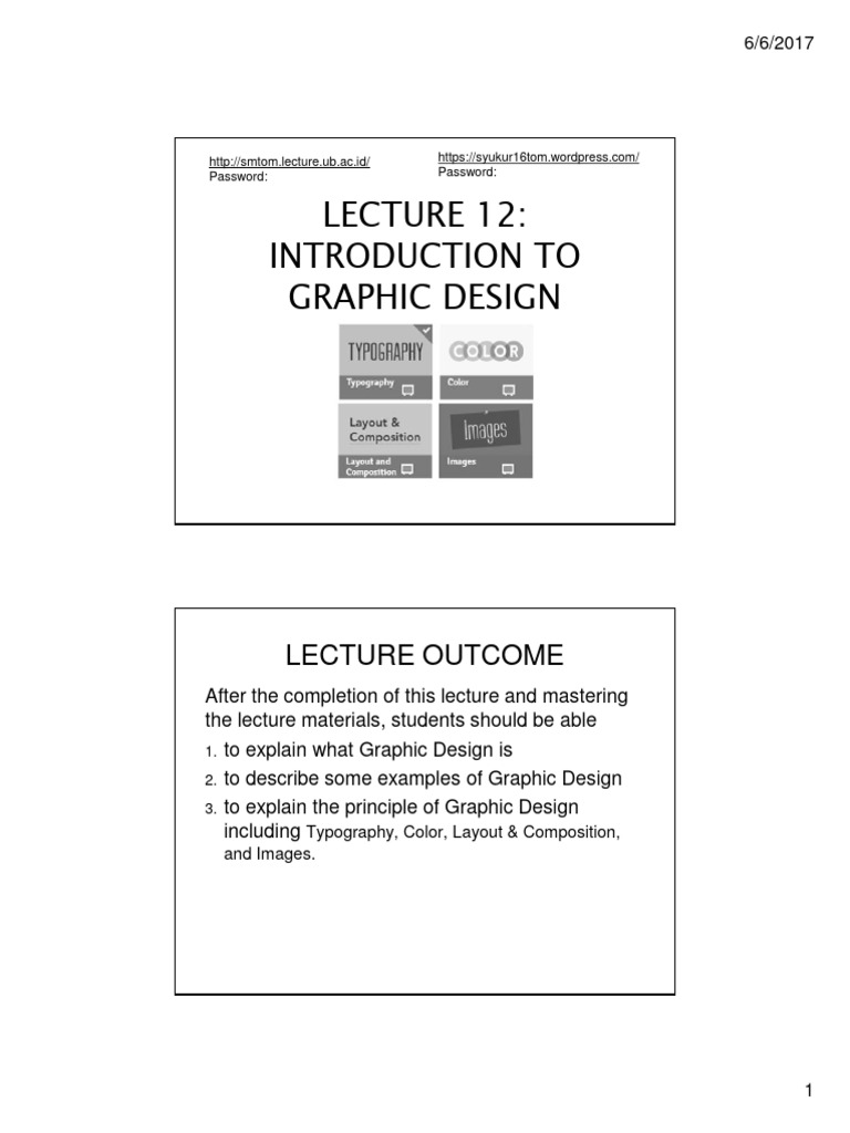 12lect Intro Graphic Design 2017b | PDF | Color | Graphic Design