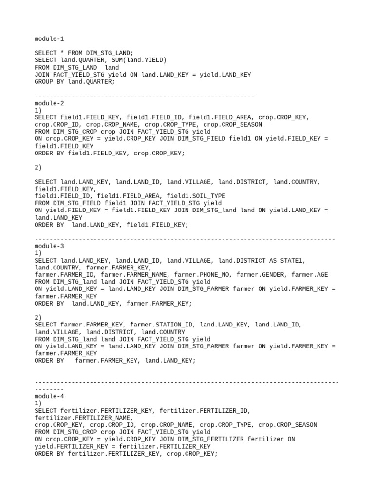 Module Queries | PDF