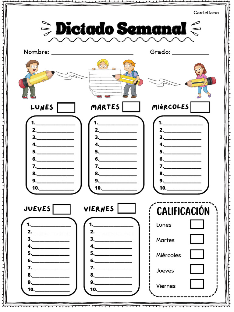 Dictado Semanal | PDF