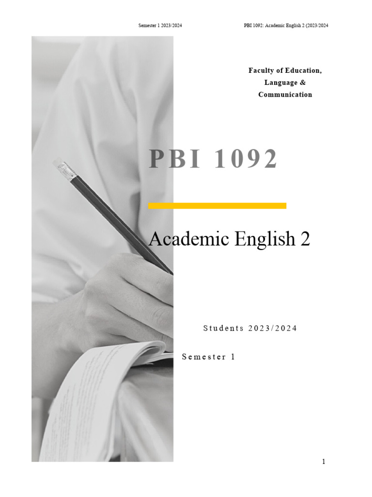 Students Complete Module - Semester 1 23 - 24 | PDF
