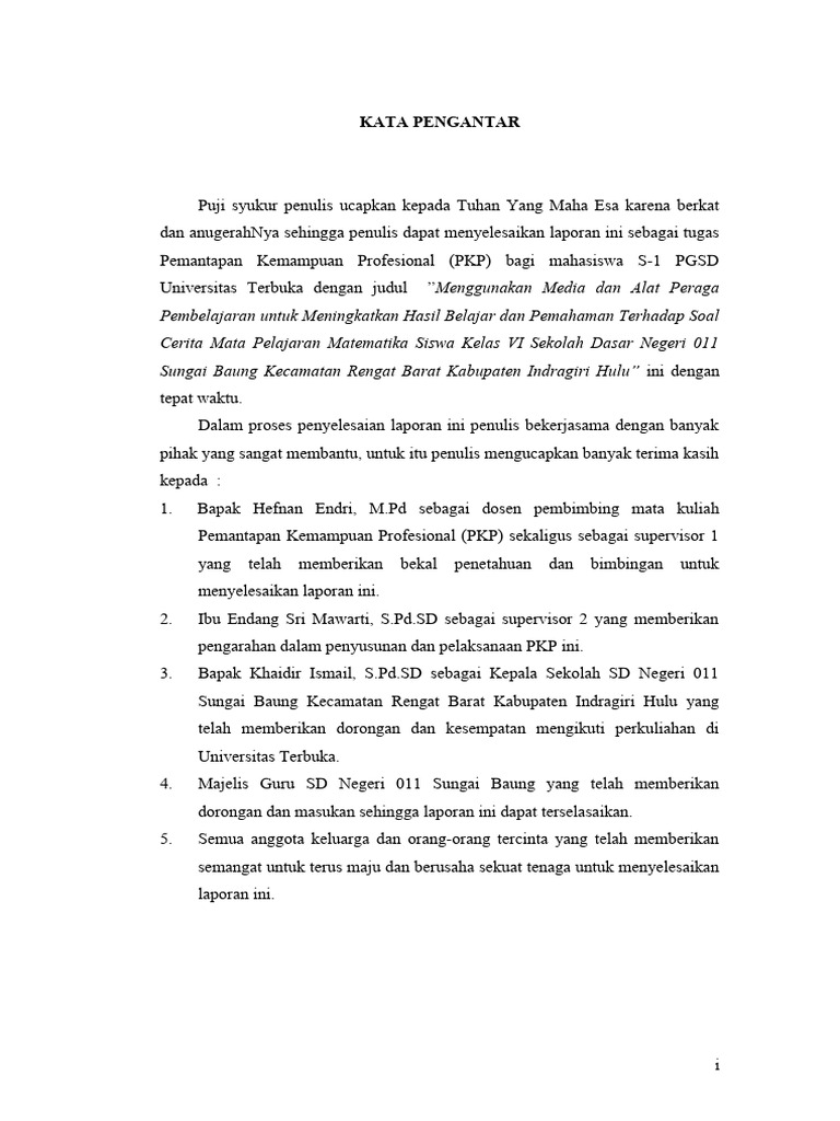 Kata Pengantar PTK Ari | PDF