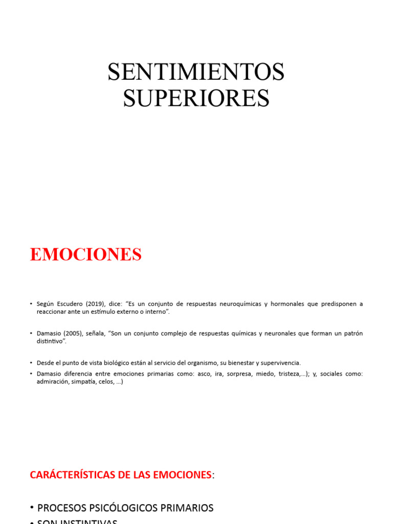 Emociones y Sentimientos | PDF