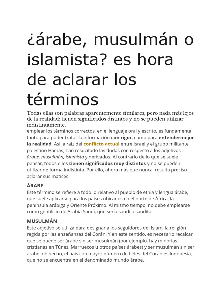 Arabes y Musulmanes | PDF