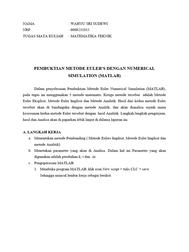 Tugas Laporan MATLAB | PDF