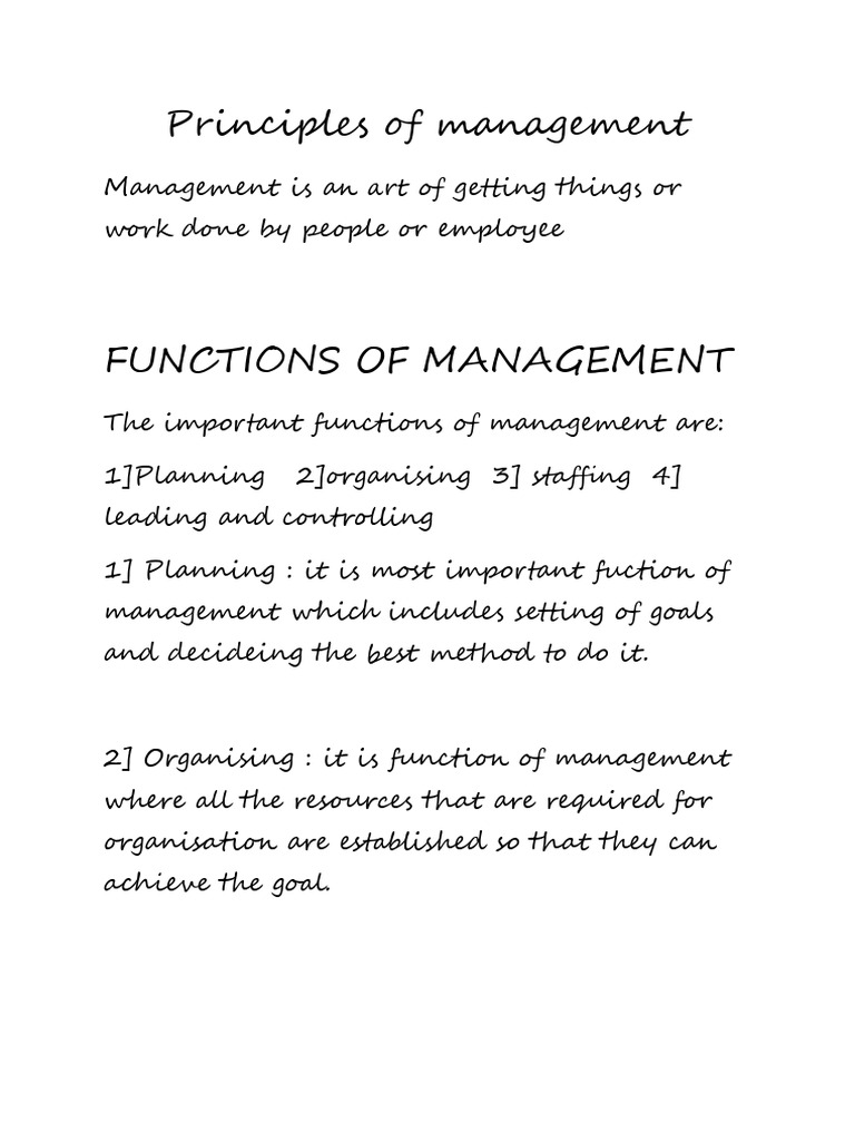 Principles of Management | PDF