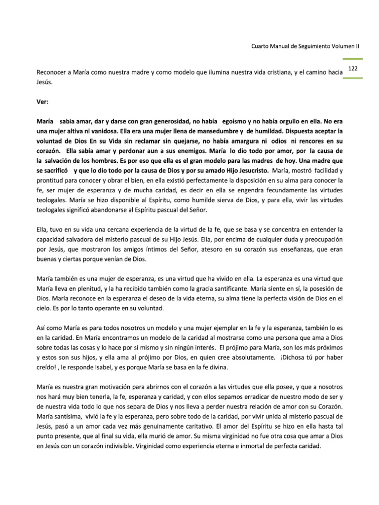 María Modelo de Nuestra Amistad Con Jesús | PDF