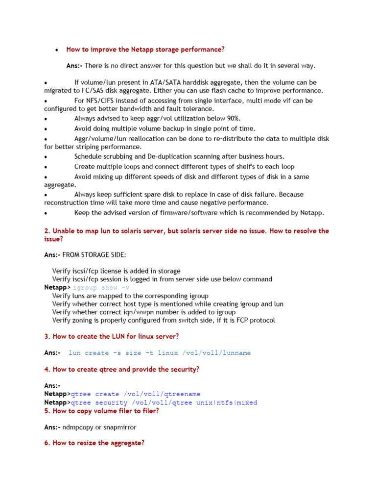 NetApp Interview Question | PDF