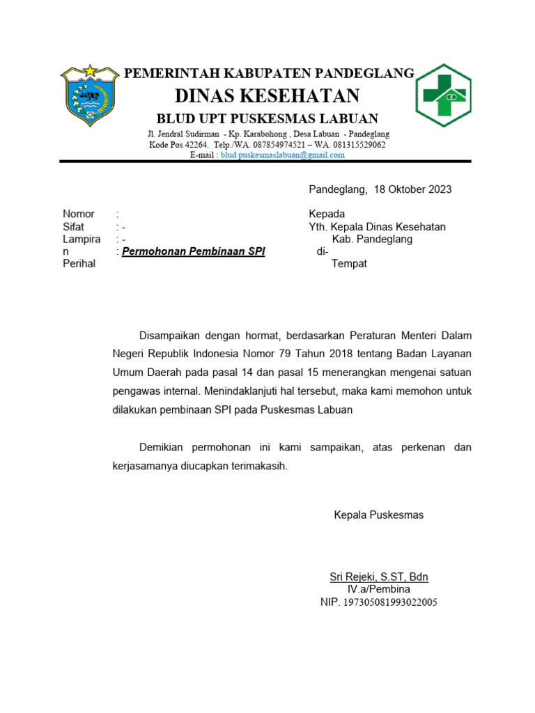 Contoh Surat Spi | PDF