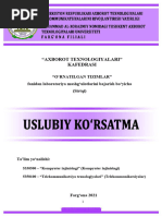 6-Amaliy. MS Word Dasturida Ishlash Konikmalarini Hosil Qilish | PDF