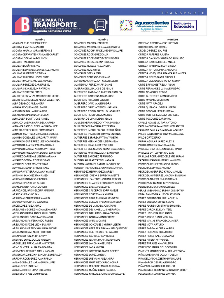 RES-Beca para Tu Transporte | PDF