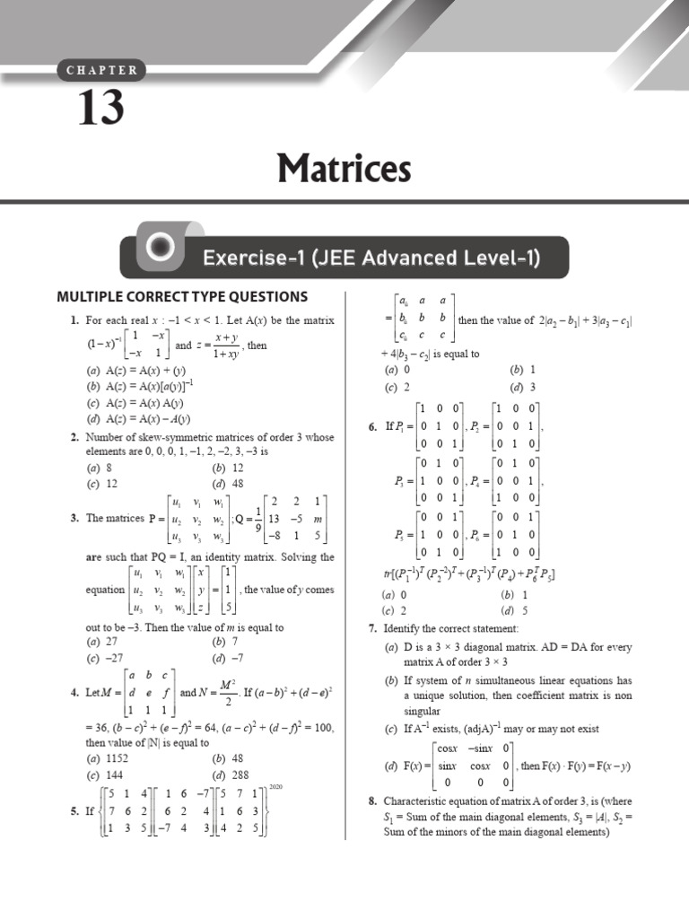 13 Matrices | PDF