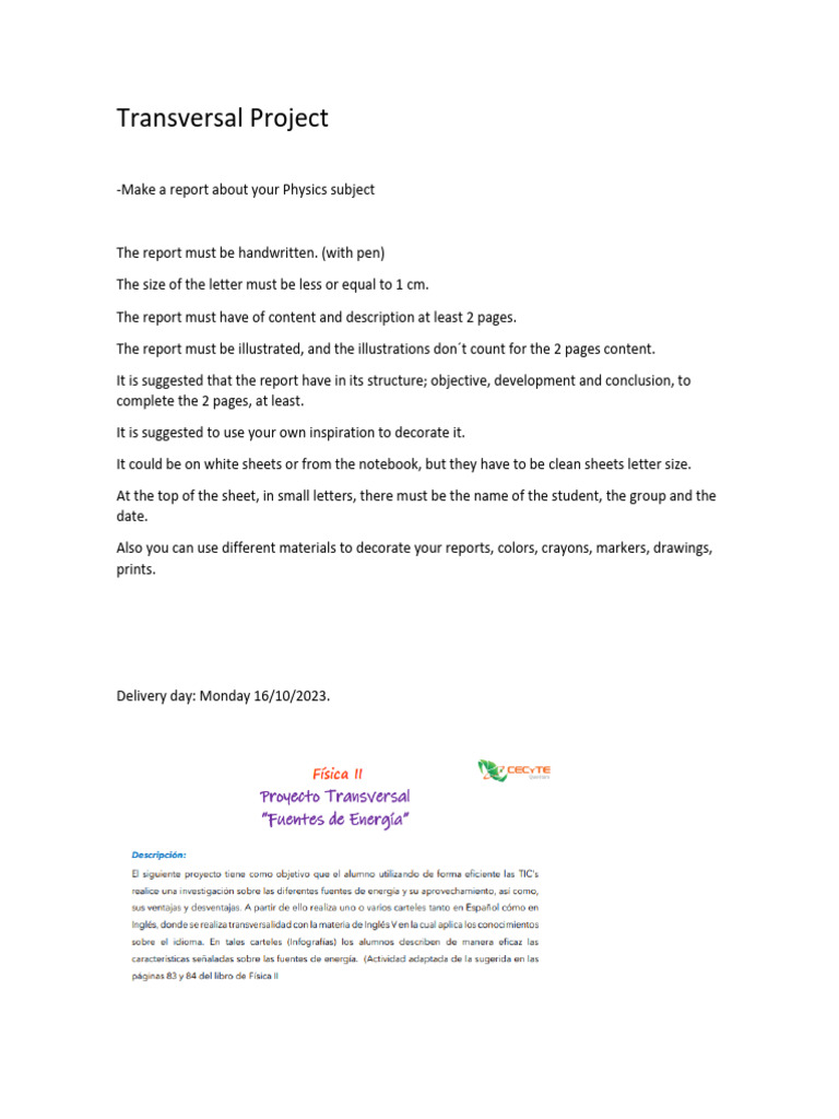 Transversal Project 2° Parcial | PDF