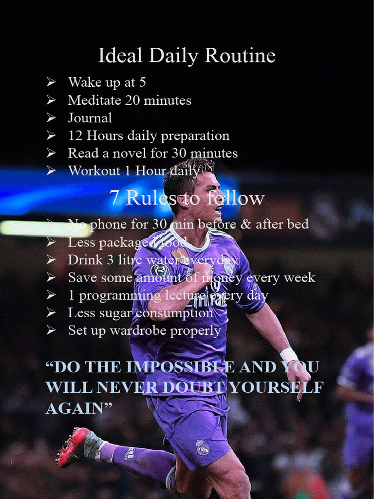 Ideal Daily Routine | PDF