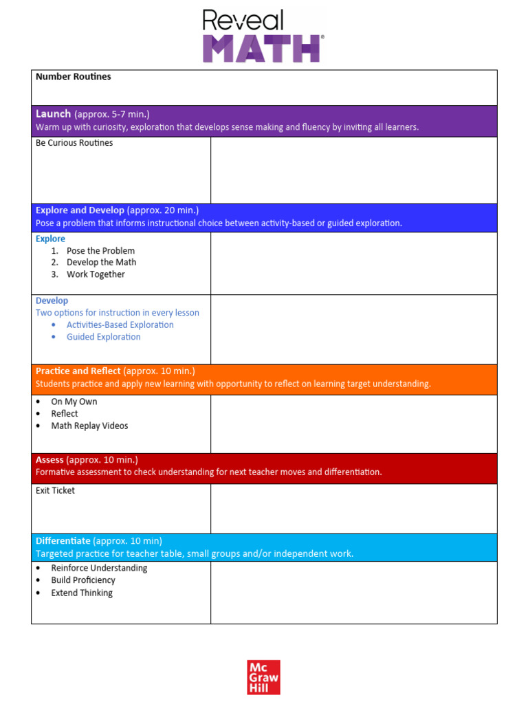 Reveal Math K 5 Unit and Lesson Flow | PDF