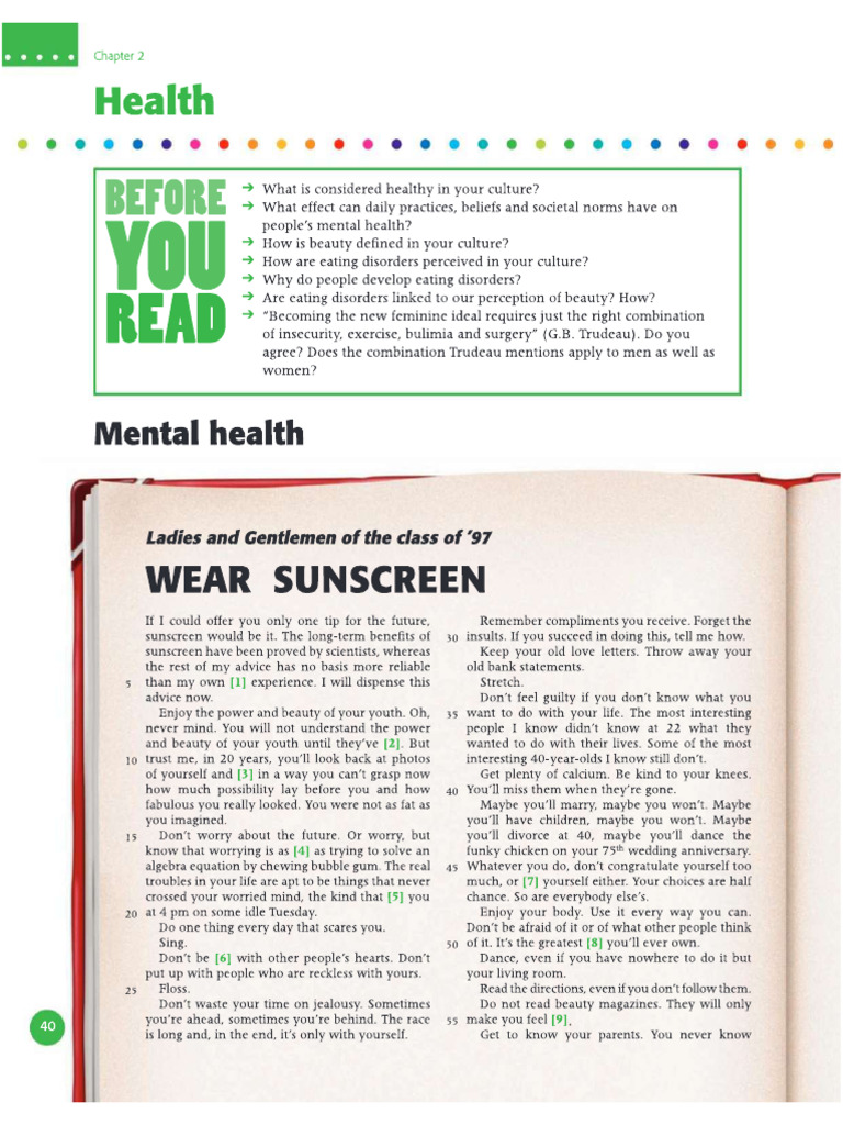 Wear Sunscreen | PDF