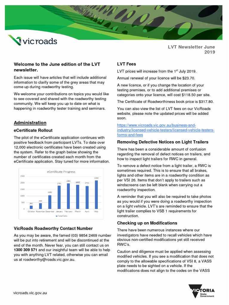LVT Newsletter June 2019 | PDF