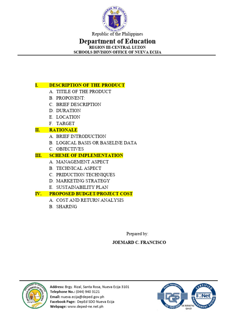 Sample Templates-Igp-Income Generating Program | PDF