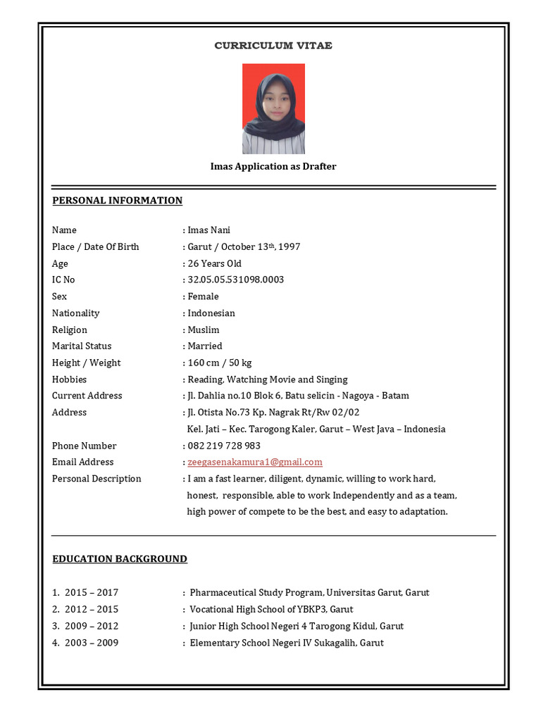 CV Imas Nani | PDF