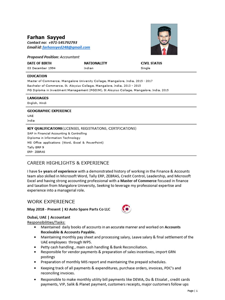 Resume Farhan Sayyed | PDF
