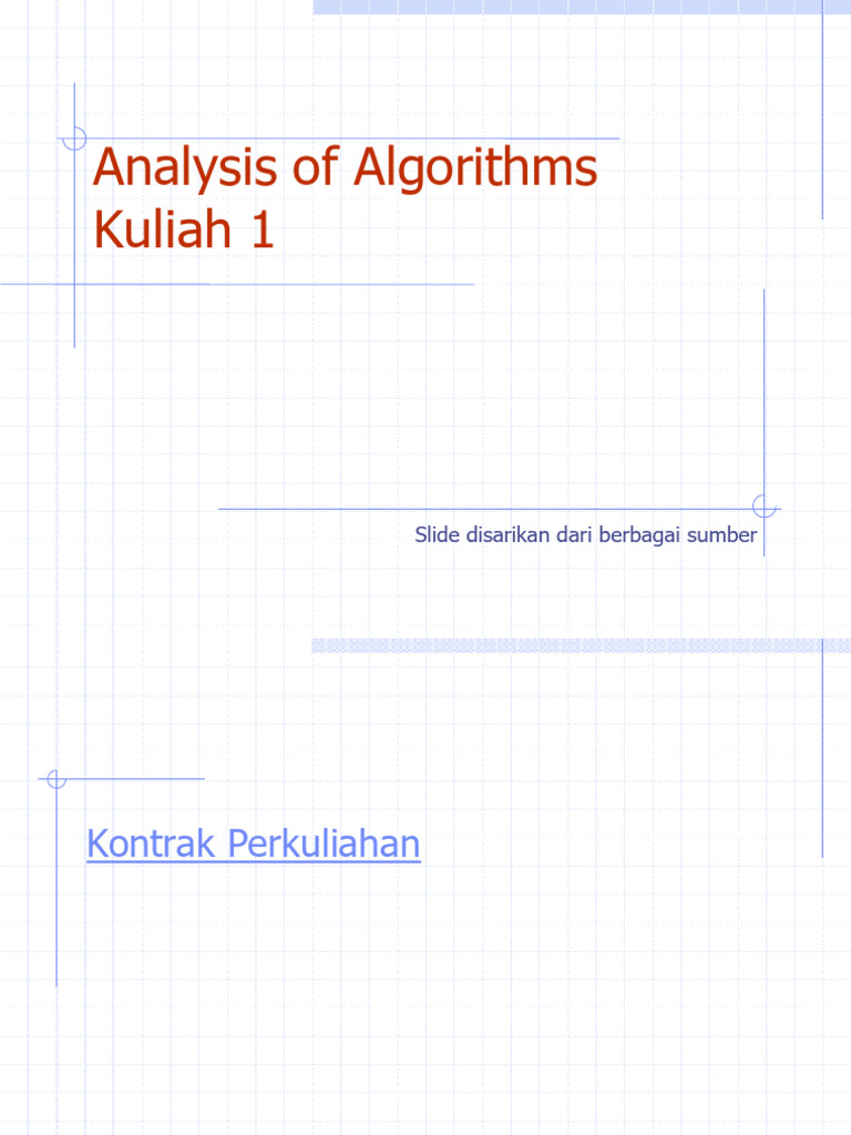 Analysis of Algorithms 1 - Ganjil 2324 | PDF