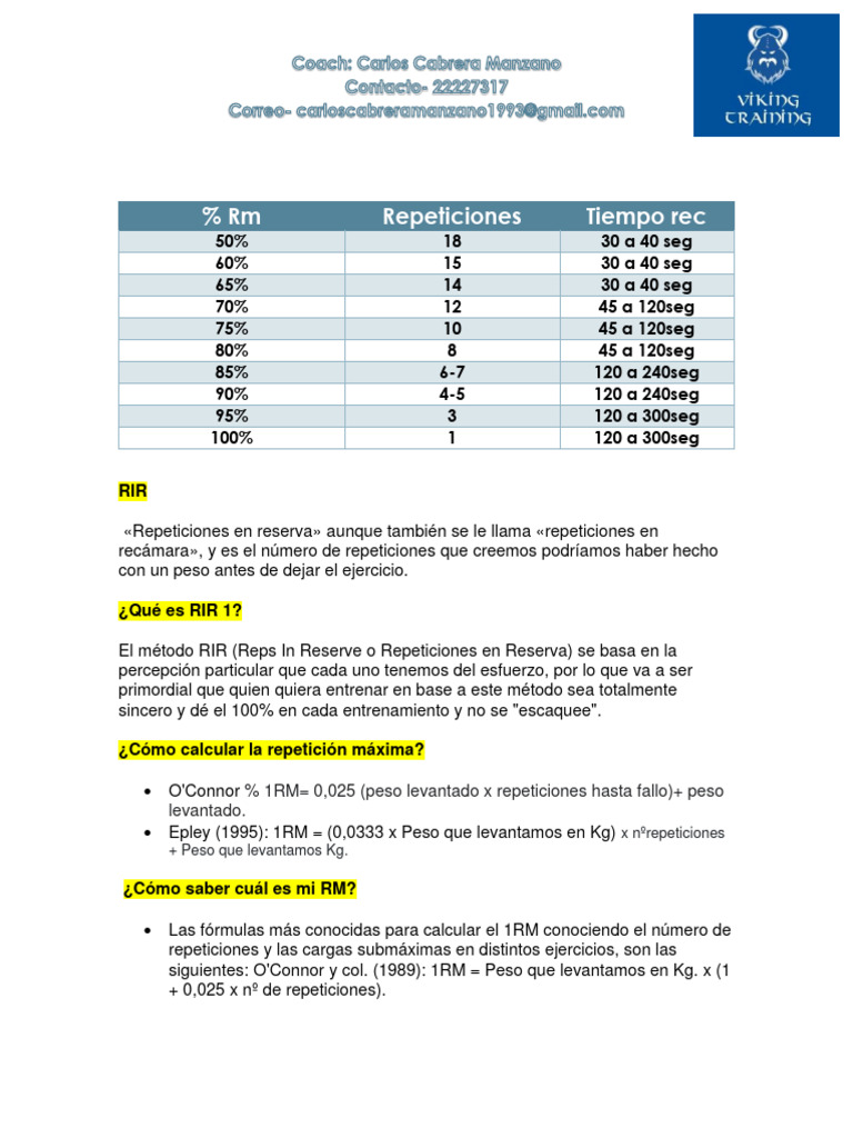 Plan de Entrenamiento Andy 26-04-22 | PDF