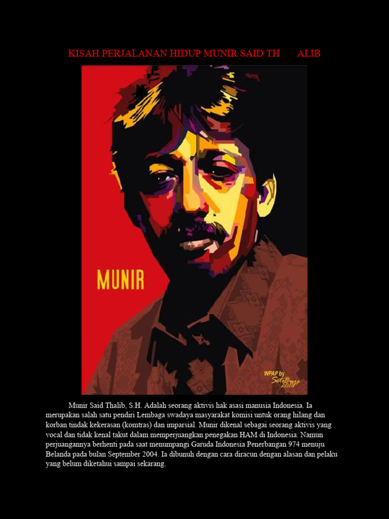 Kisah Perjalanan Hidup Munir Said Thalib | PDF