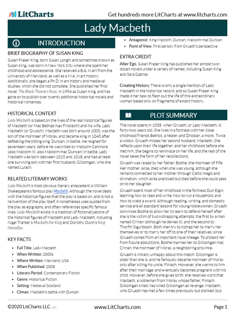Lady Macbeth LitChart | PDF