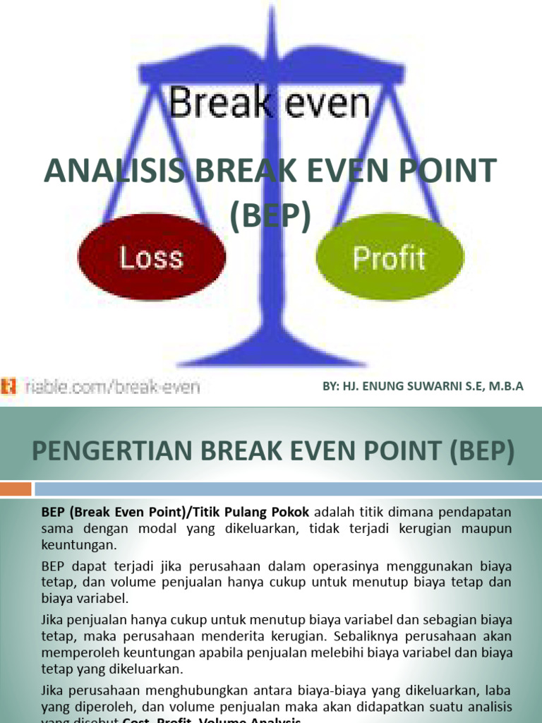 Analisis Break Even Point (Bep) | PDF Analisis Break Even Point (Bep) | PDF
