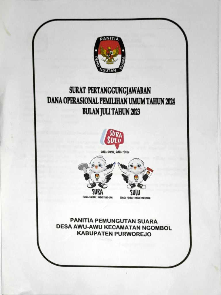 SPJ Bulan Juli - Desa Awu-Awu | PDF