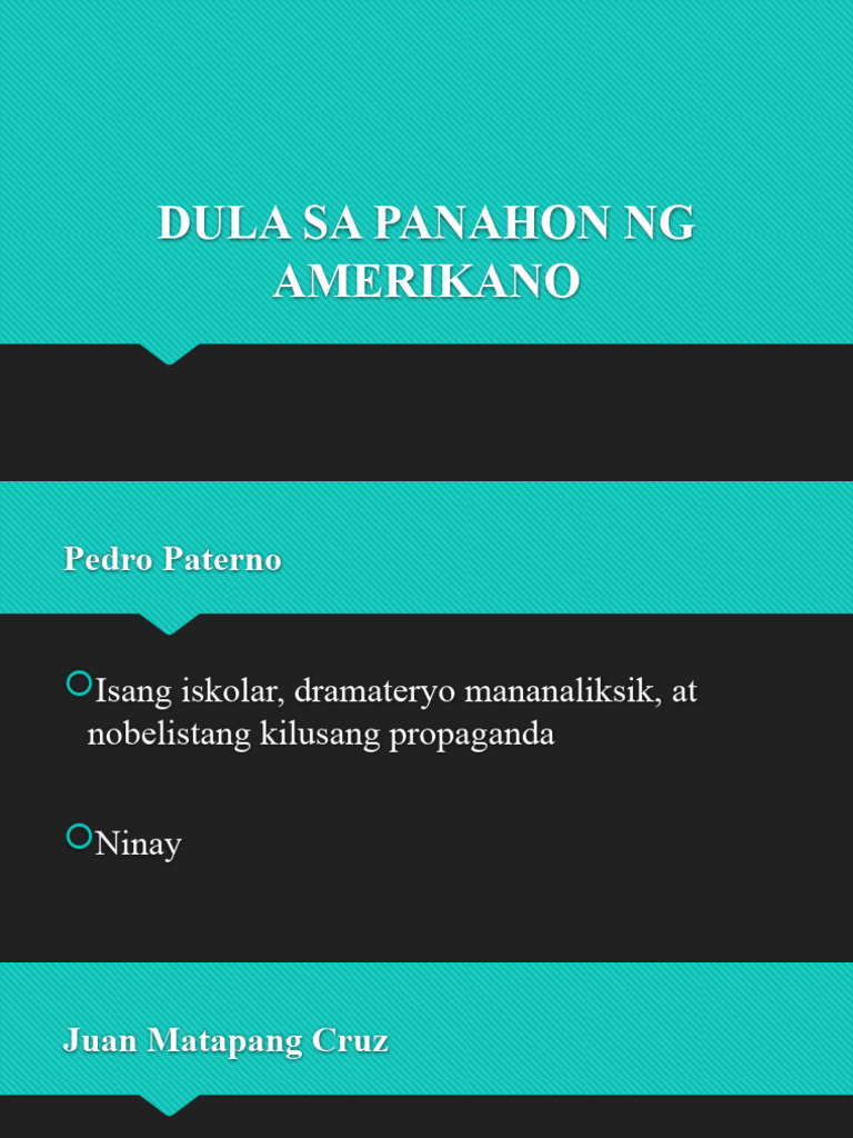 Dula Sa Panahon NG Amerikano | PDF