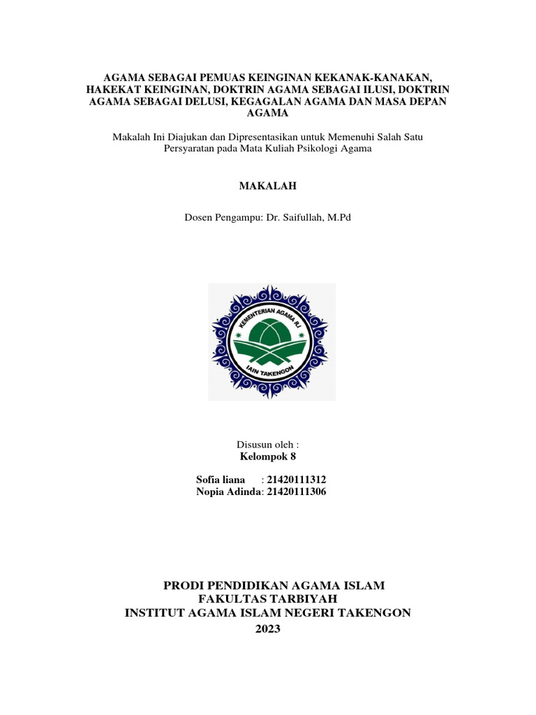 Agama Menurut Sigmund Freud | PDF