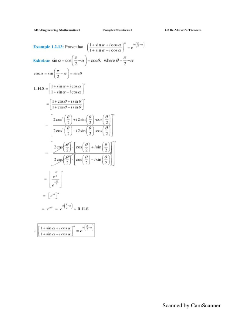 EM1 - Module 1 COMPLEX NUMBER 1 - Lecture 1 | PDF