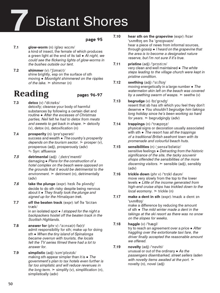 C2 Wordlist Unit 7 | PDF