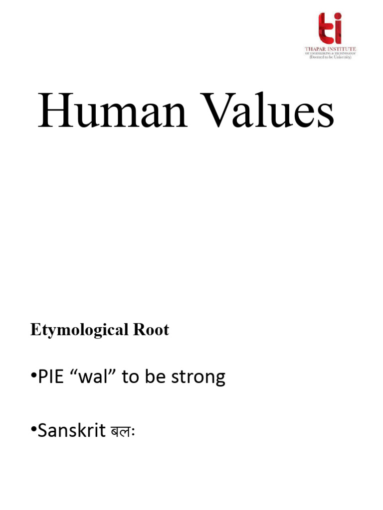 Values Introduction | PDF