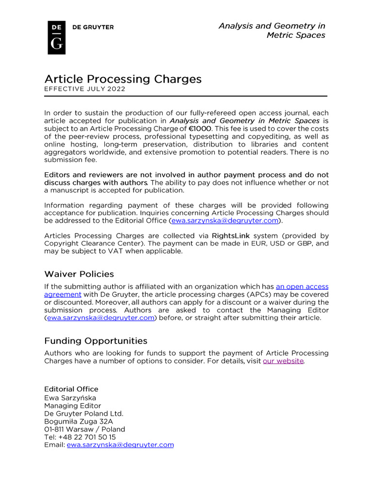 Agms Article Processing Charges Pdf