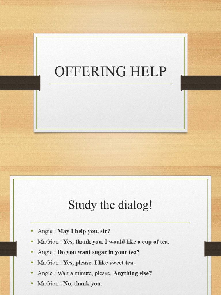 Offering Help | PDF