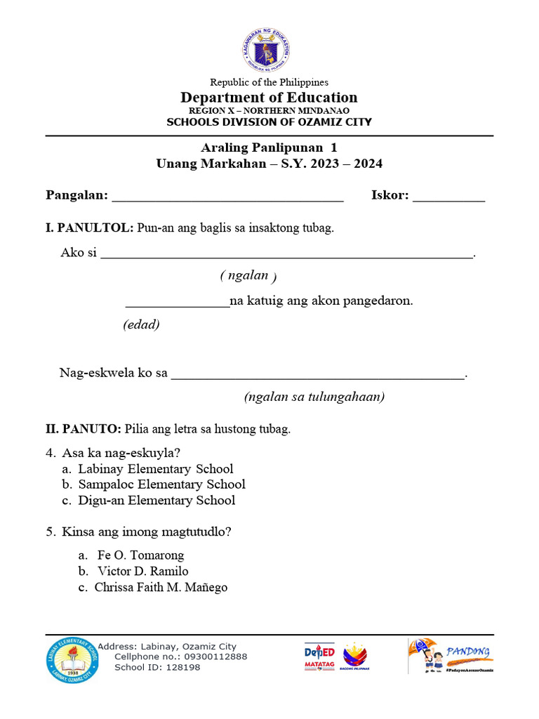 Q1 - ArPan - Exam | PDF