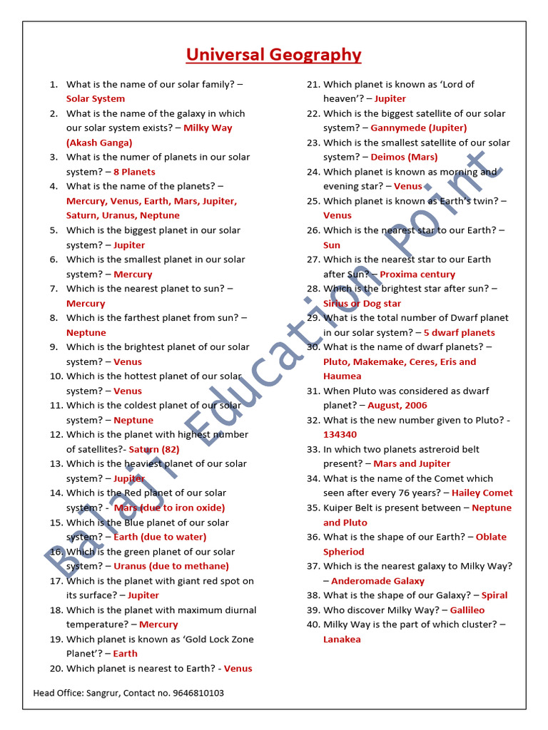 Universal Geography | PDF