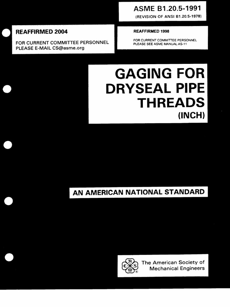Asme B1.20.5-1991 (Revision of Ansi B1.20.5-1978) 0001 | PDF