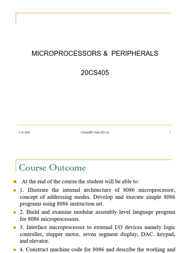 MP Unit 1 Part A | PDF