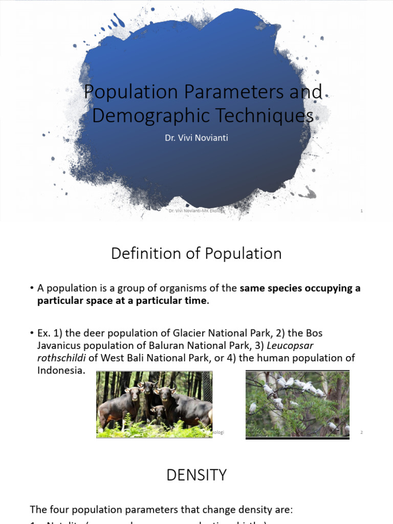 Week-7 Population Parameters and Demographic Techniques | PDF