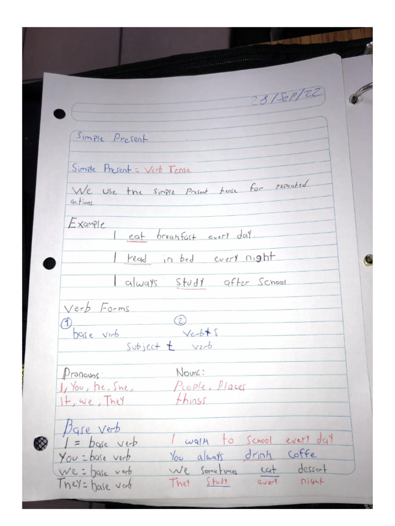 Notes Simple Present | PDF