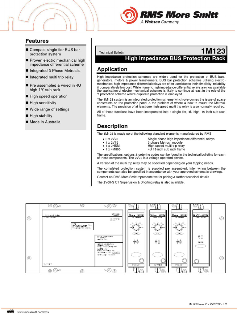 Features: High Impedance BUS Protection Rack | PDF | Relay | Electrical ...