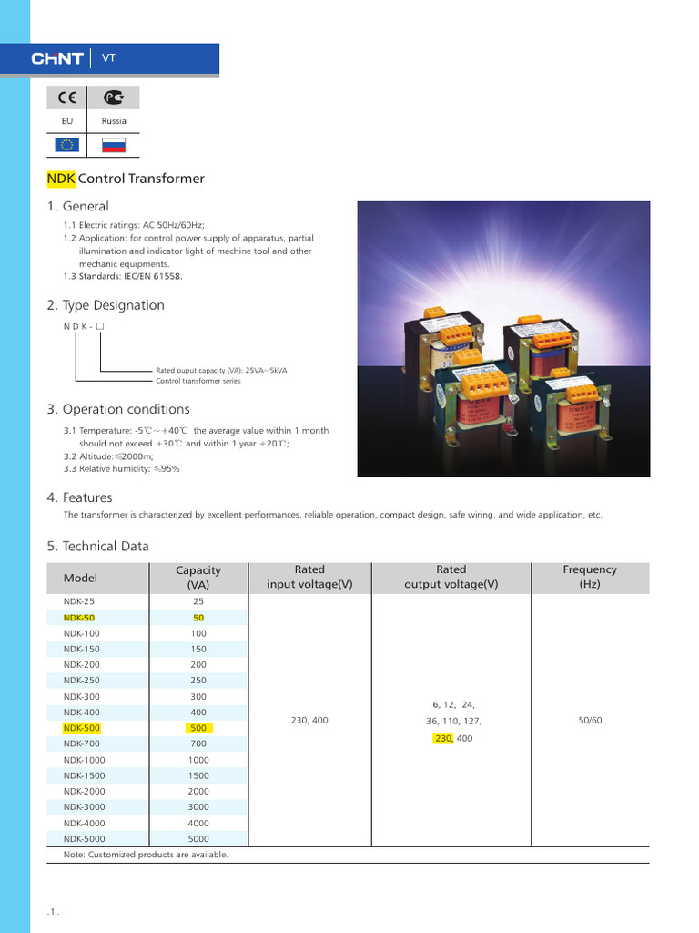07chint Potential Transformer NDK | PDF