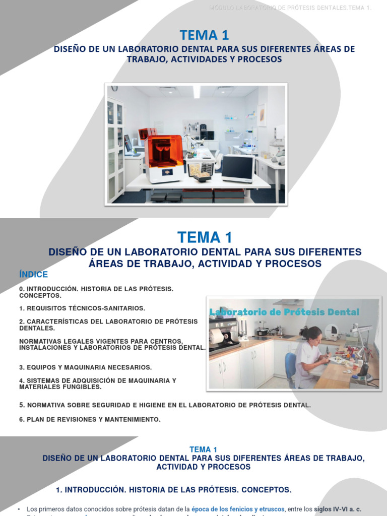 Lpd. Tema 1. Diseño de Un Laboratorio de Protesis Dental. p1,2, 3 y 4 ...